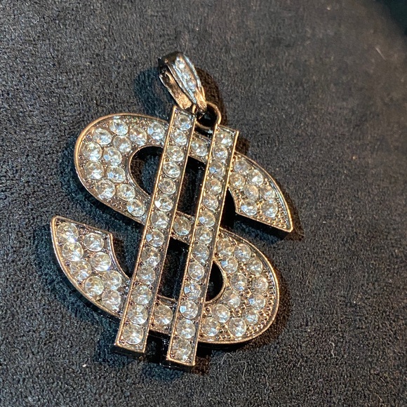 None | Accessories | Sparkling Dollar Sign Pendant Manifest Money Big ...
